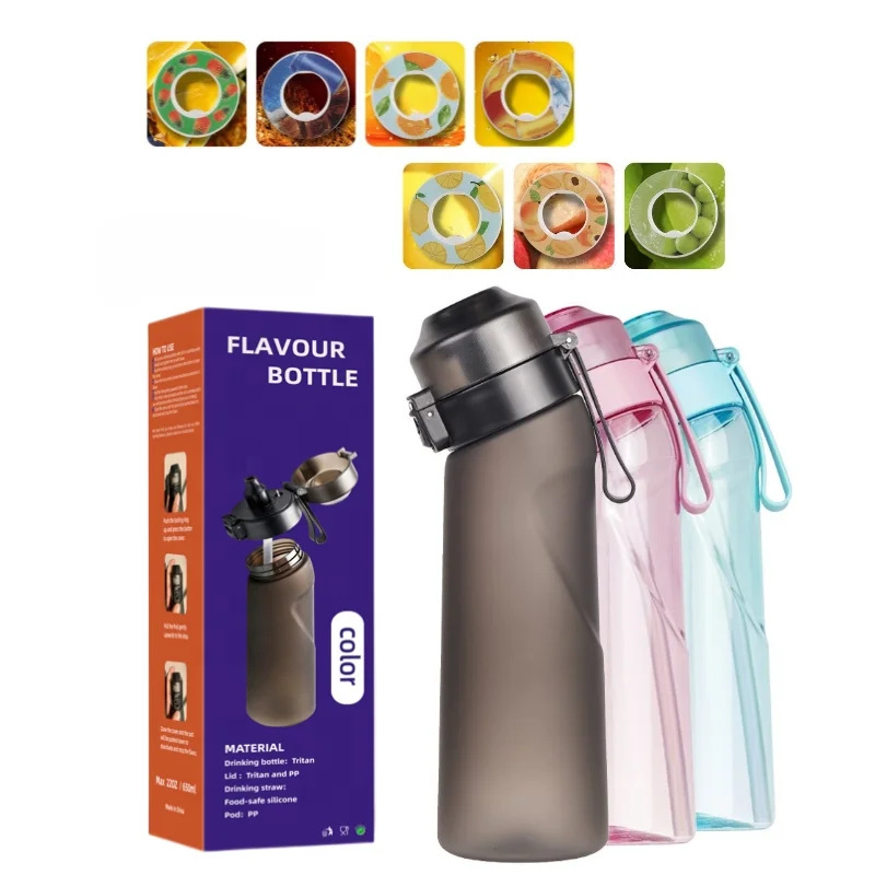 650ml Air Taste Buds Flavored Water Bottle with 1/3 Taste Pods ...