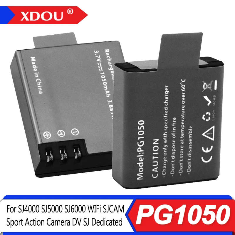New 3.7V 1050mAh PG1050 Li-ion Battery For SJ4000 SJ5000 SJ6000 WIFi ...