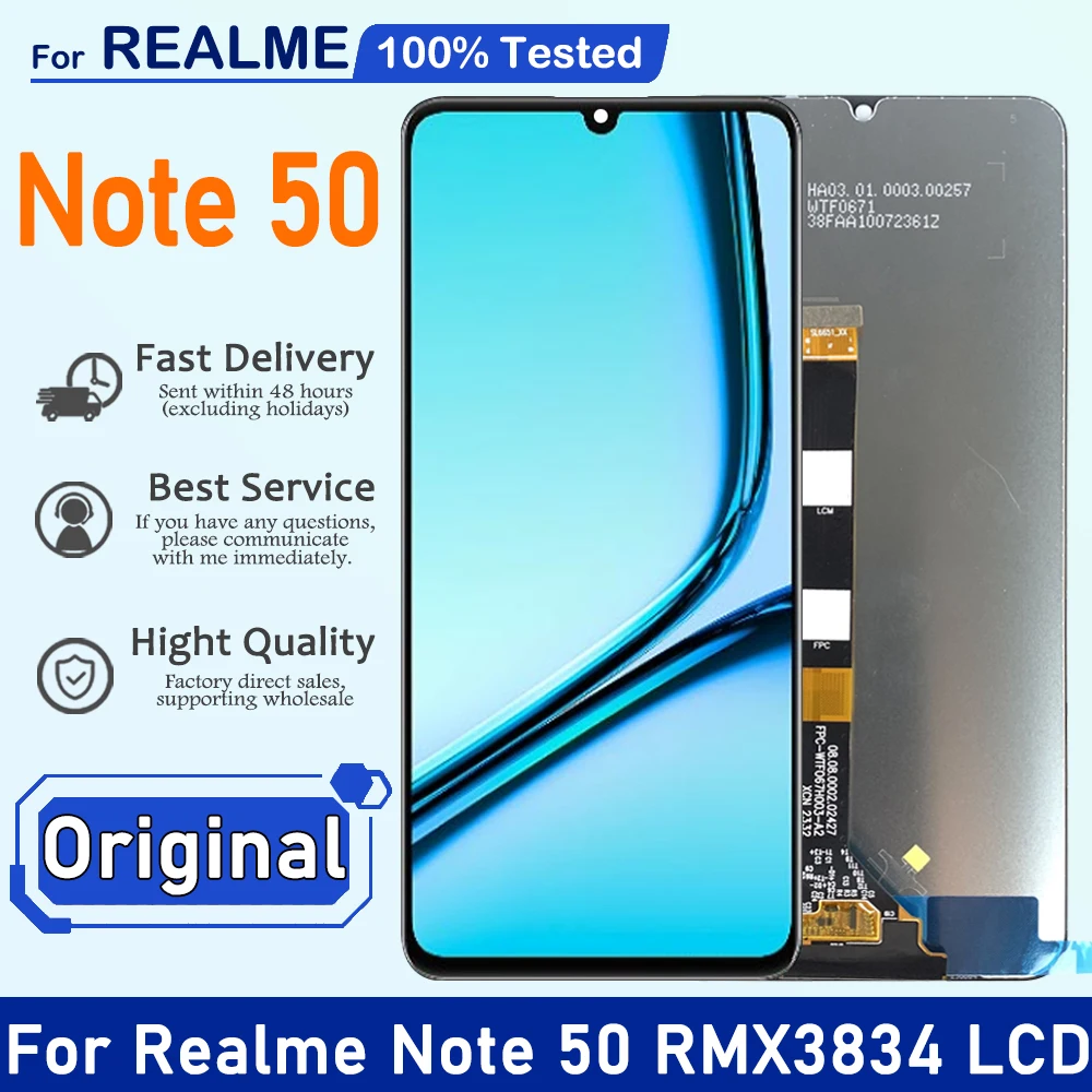 6-74-Display-For-Realme-Note-50-RMX3834-LCD-Display-Touch-Screen ...