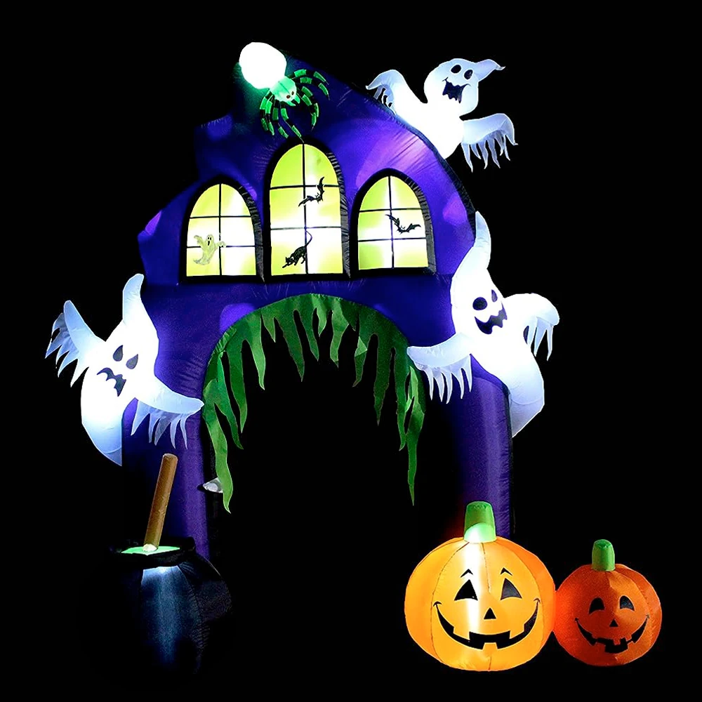 Purple-House-Arch-Halloween-Party-Props-brinquedos-infl-veis-el-tricos ...
