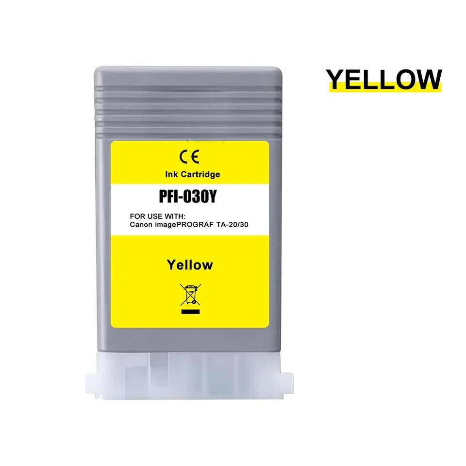 Compatible Pigment Ink Canon PFI-030 Compatible Ink Tank Kit - 5 Color ...