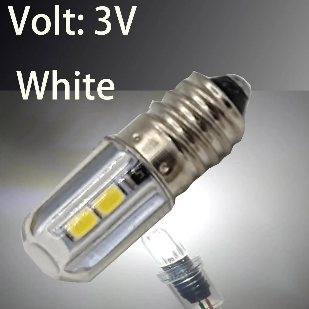 E10 4smd dc 3v 6v 12v e10 lâmpada led para lanterna substituição tocha ...