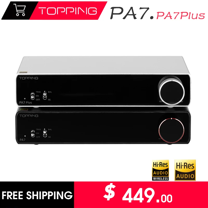 TOPPING PA7 PLUS PA7Plus 고성능 파워 앰프 시리즈, 하이파이 완전 균형 저왜곡 XLR/TRS 인터페이스 ...