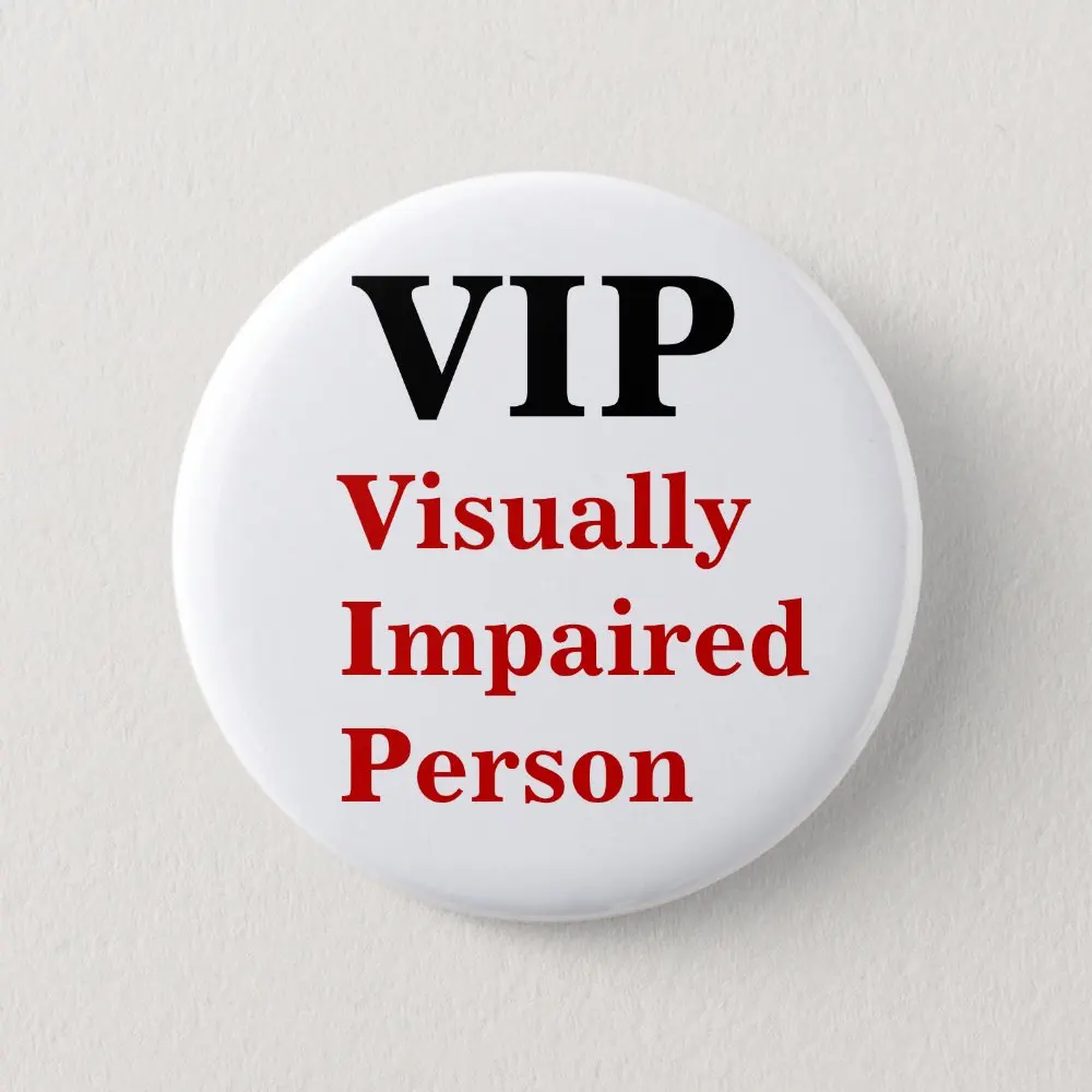 Vip-Visually-Impaired-Person-Soft-Button-Pin-Cute-Women-Cartoon ...
