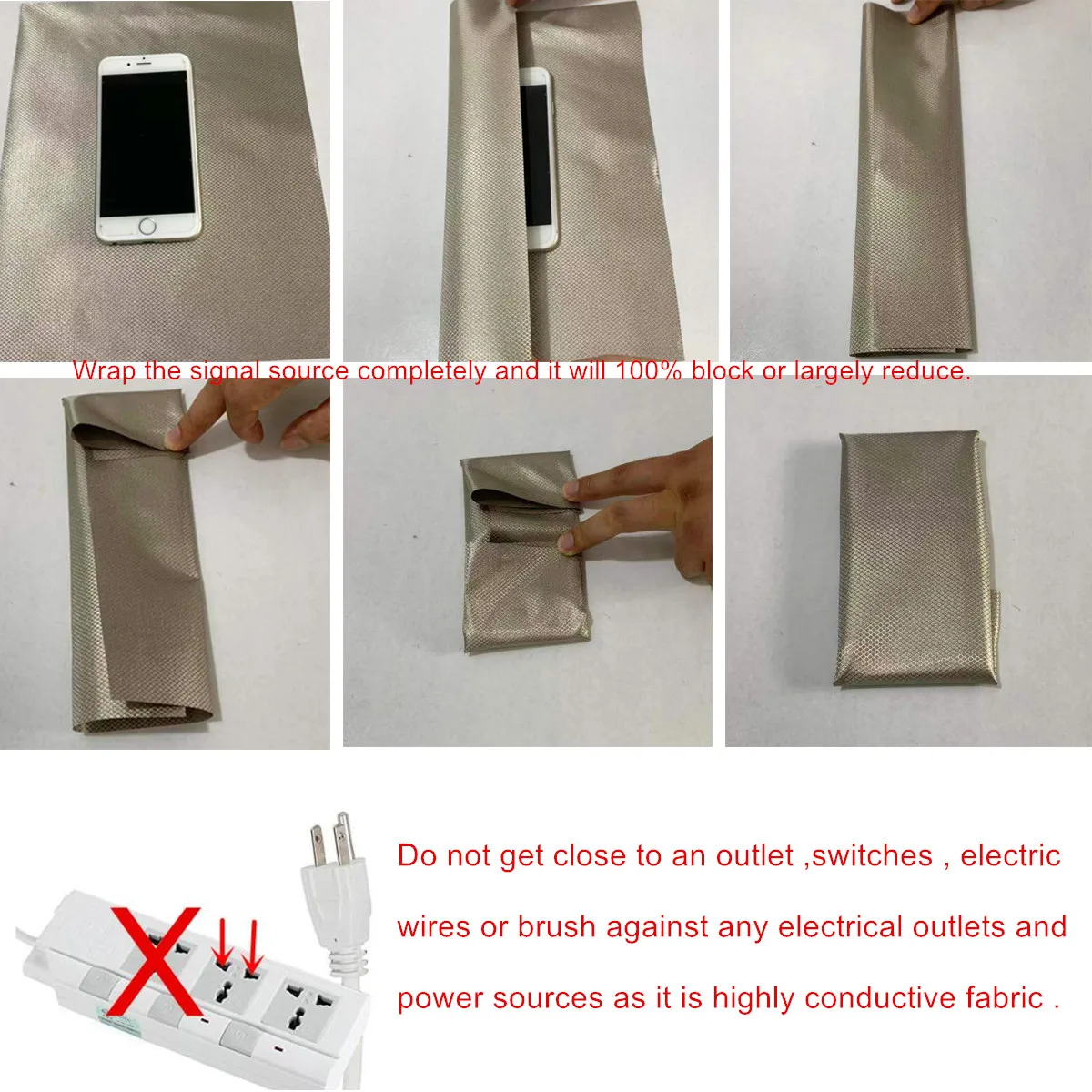 Faraday Fabric RFID Shielding Block WiFi/RF Anti-Radiation Conductive ...