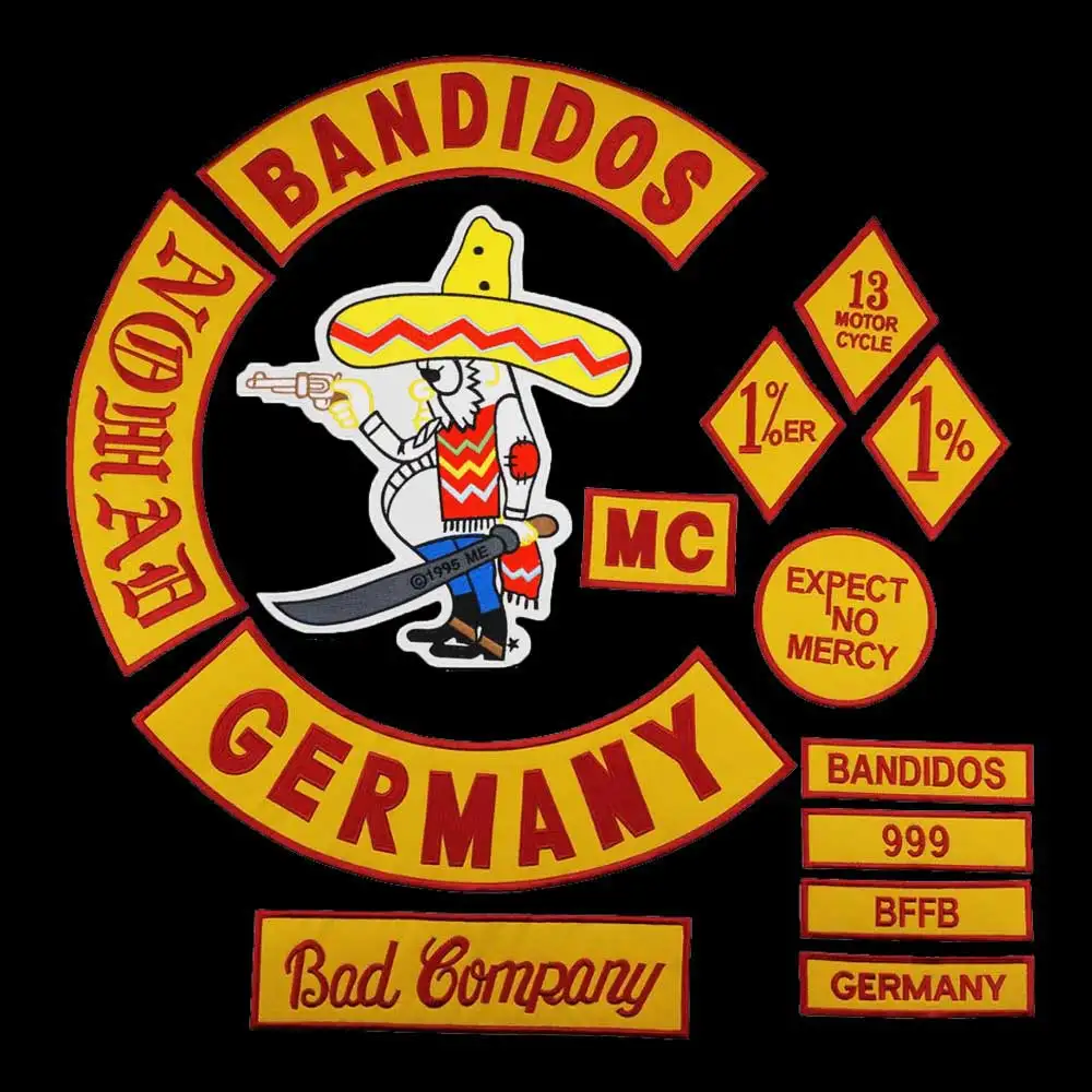 Bandidos MC Gestickte Patch Eisen Auf Jacke Leder Weste Reiter Punk ...
