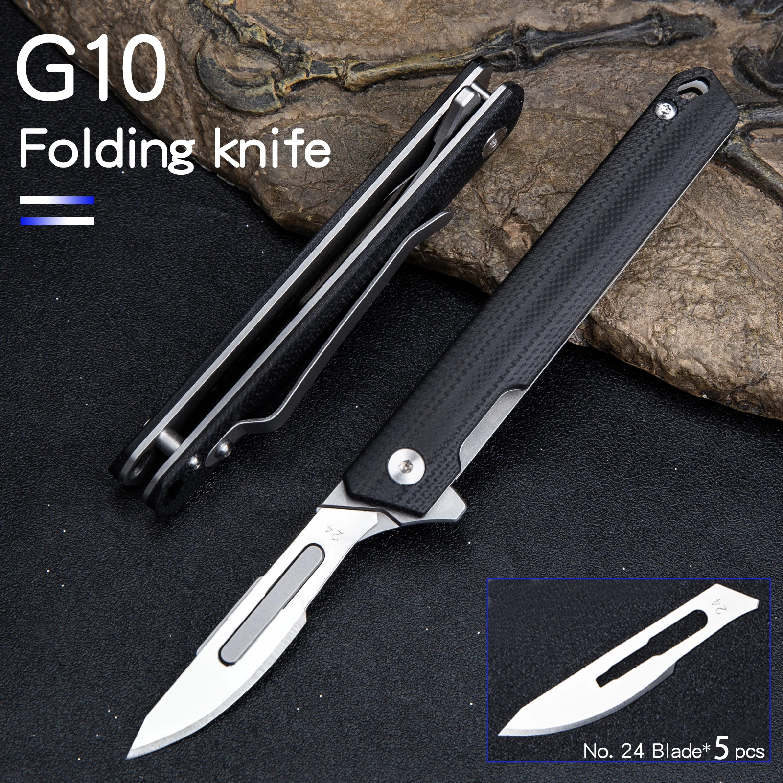 G10 Folding Knife Scalpel Outdoor Multi function Cutting Tool Knife ...