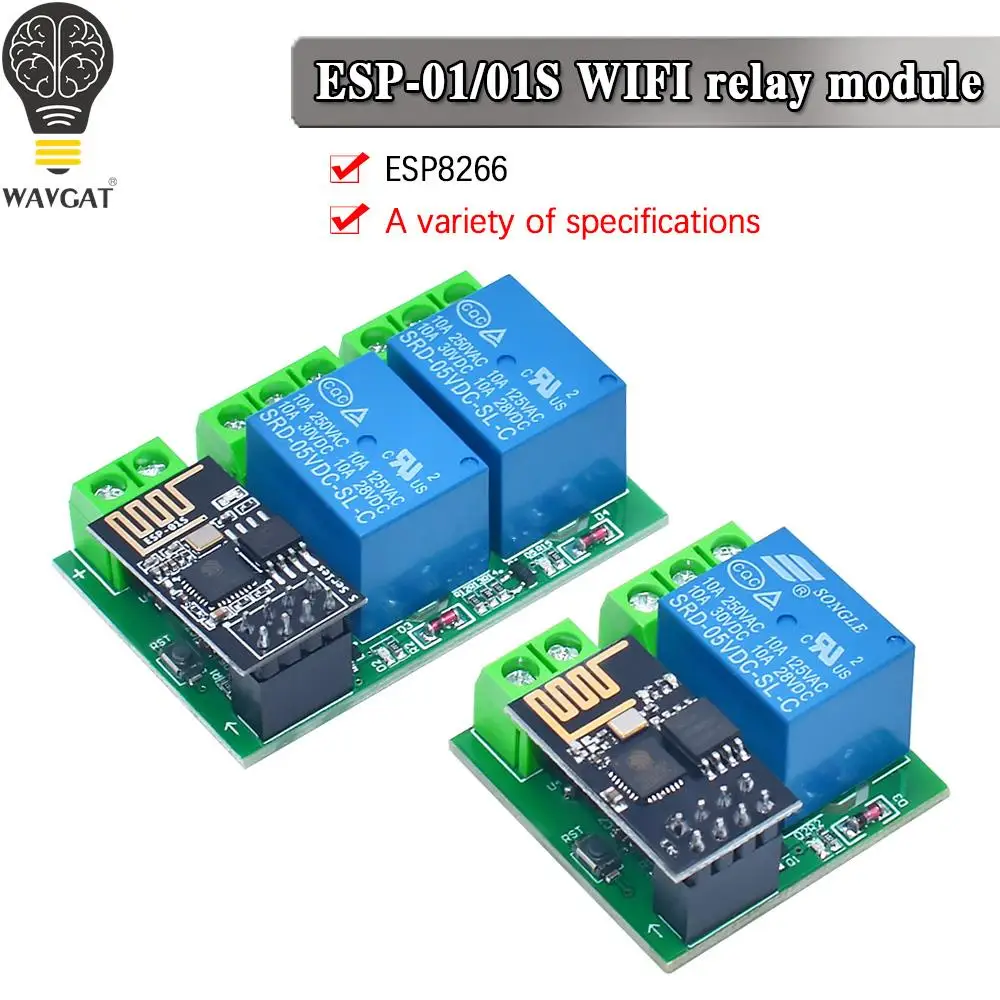 ESP8266-Dual-Channel-WIFI-Relay-Module-ESP-01-DC5V-With-Relay-Indicator ...