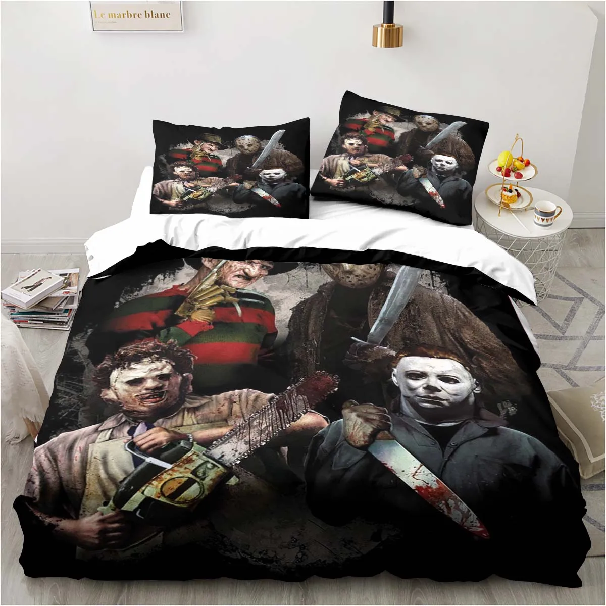 Horror-Movie-Bedding-Halloween-Twin-Bedding-Set-3-Piece-Comforter-Set ...