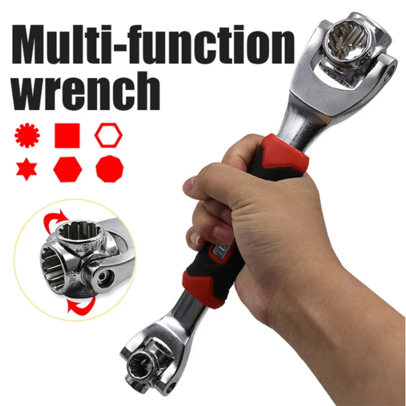 52-in-1 Tiger Wrench Hand Tools Socket Works With Spline Bolts Torx 360 ...