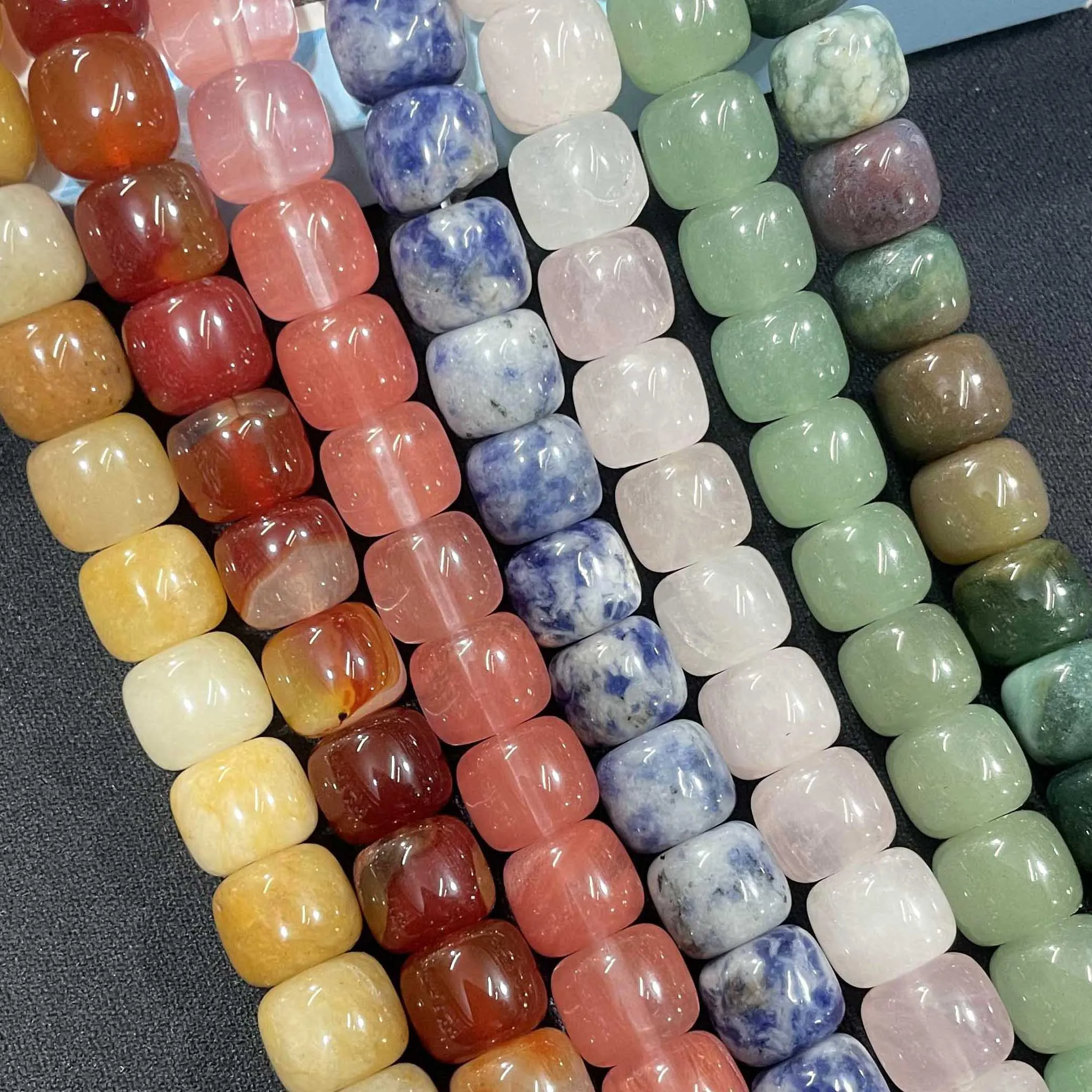 9X10MM Natural Stone Agates Jade Quartz Aventurine Tiger Eye Loose ...