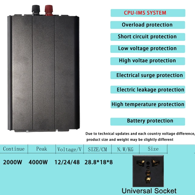 SAINT OLM 12000W 10KW Inverter DC 12V/24V/48V To 110V/120V/220V/230V ...