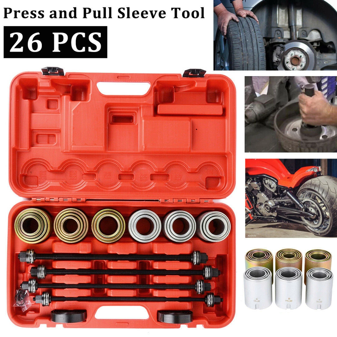 Car Disassembly Tool 26pc Universal Pull Press Sleeve Removal Bushing ...