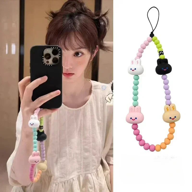 New Rabbit Mobile Phone Chains Strap Sweet Cute Girls Bunny Acrylic ...