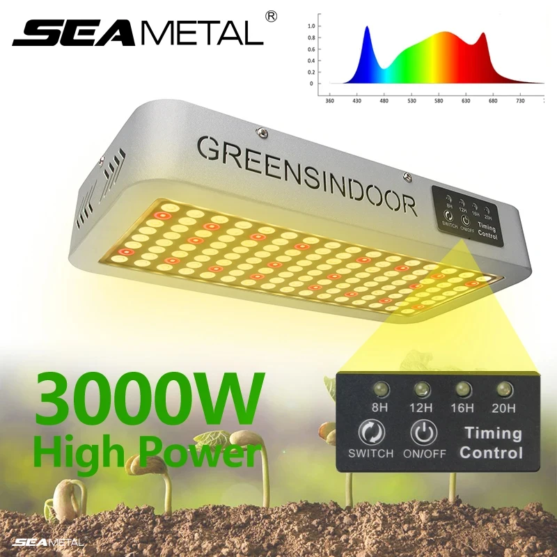 SEAMETAL-3000W-LED-Grow-Light-Full-Spectrum-Indoor-Plants-Growing-Light ...