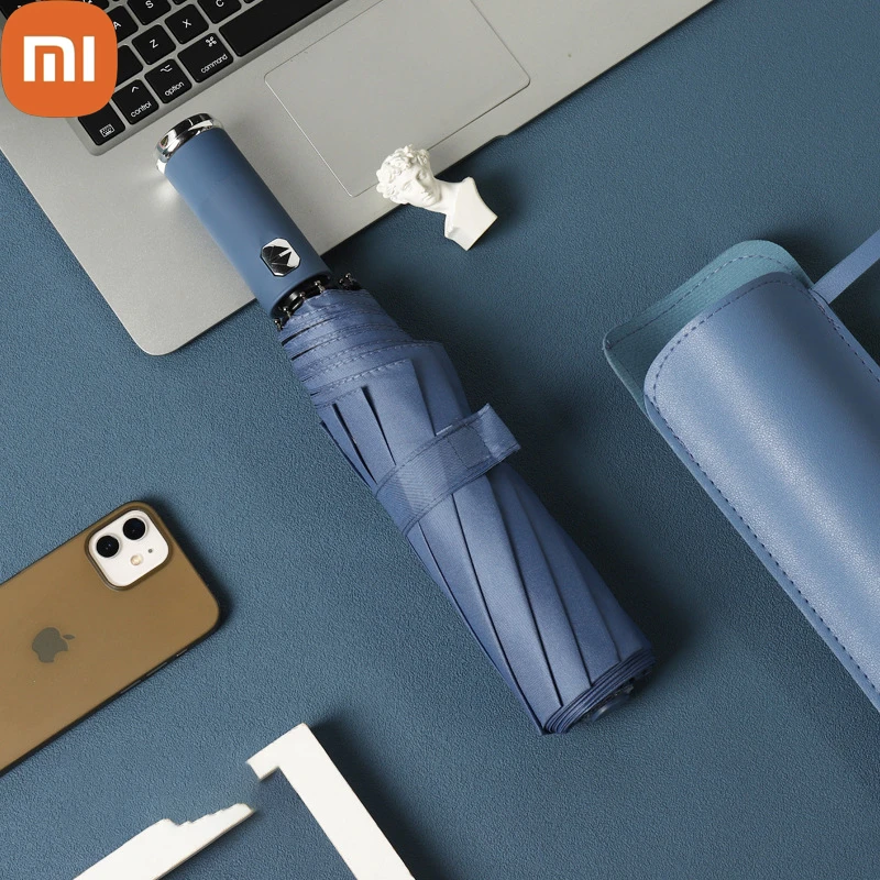 Xiaomi Strong Automatic UV Umbrella With Rotatable LED Flashlight Large ...