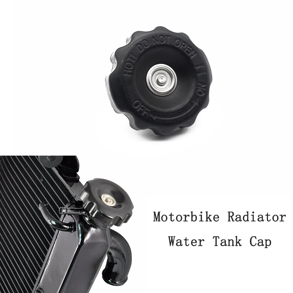 Pokhaomin Motorcycle Design Universal BLACK 1.1 Bar Radiator Cap Cover ...