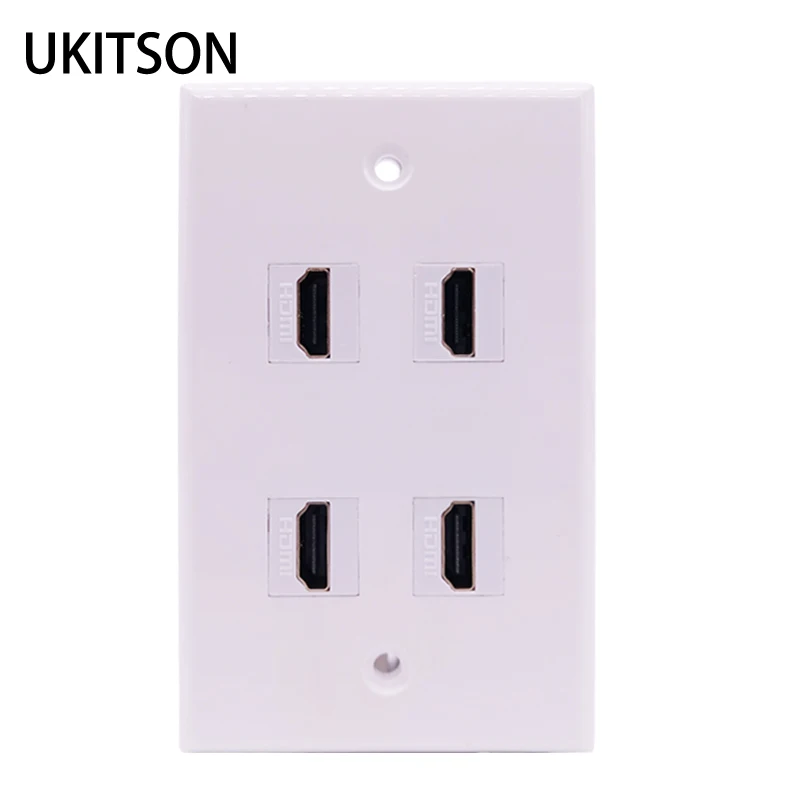 4-Ports-HDMI2-0-Faceplate-In-White-Pass-Through-Four-Gangs-HDMI-US ...