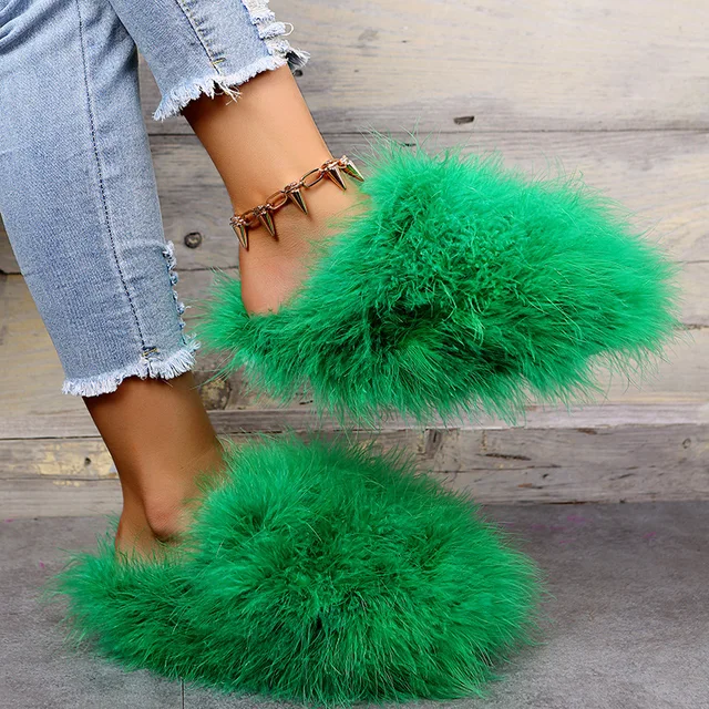 Fashion Daily Solid Colorful Anti-slip Fuzzy Fluffy Furry, 40% OFF