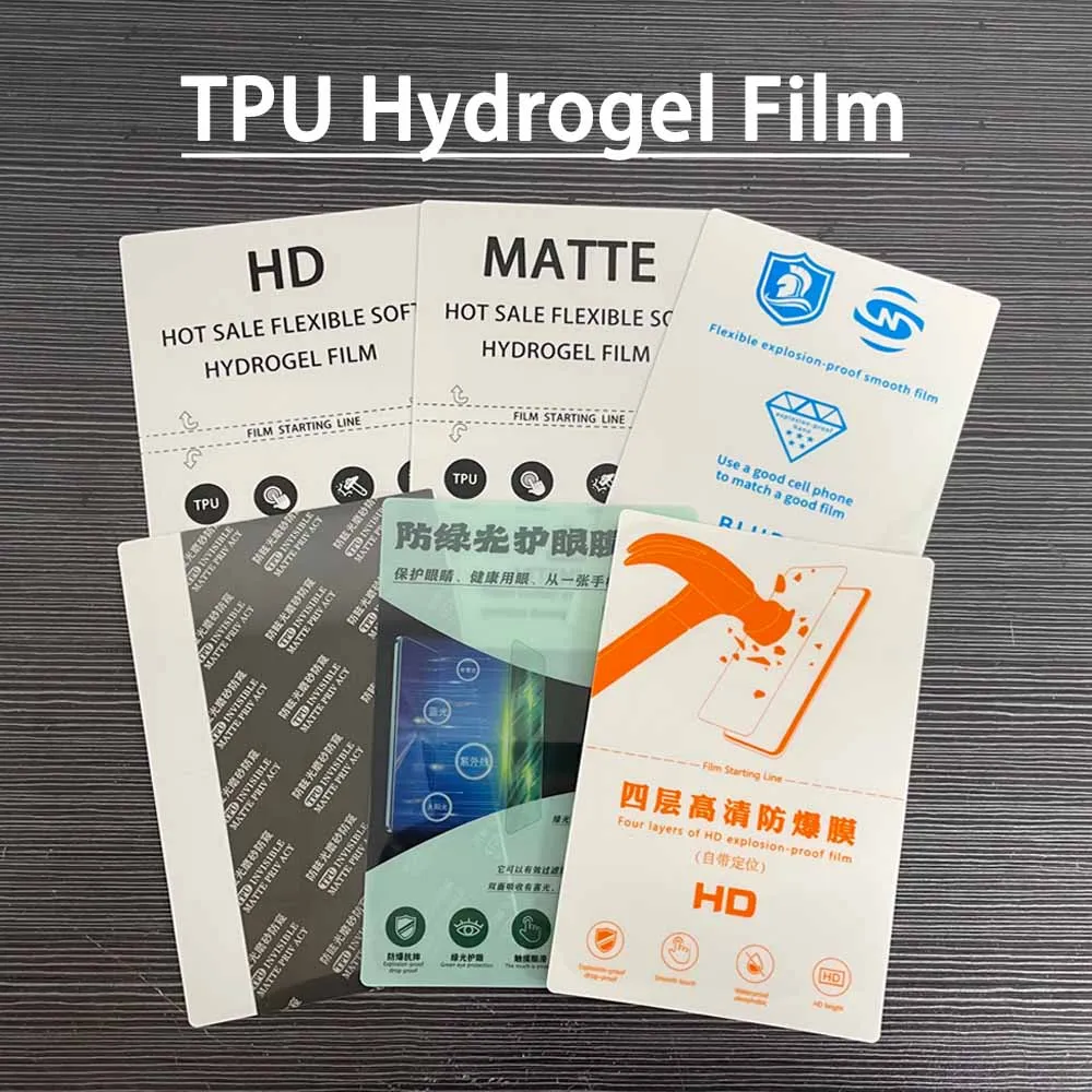 Tpu-50pcs-HD-Matte-Privacy-Clear-Blue-light-Hydrogel-Film-for-Screen ...