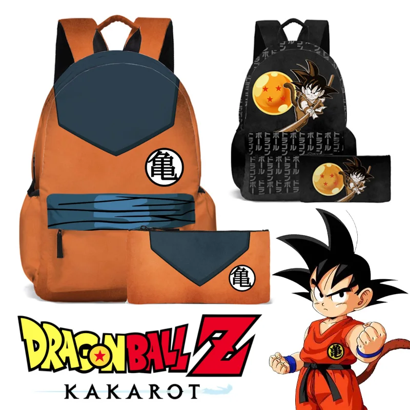 2PCS-Dragon-Ball-Goku-Boys-Backpack-Student-Boy-Backpacks-Pen-Case ...