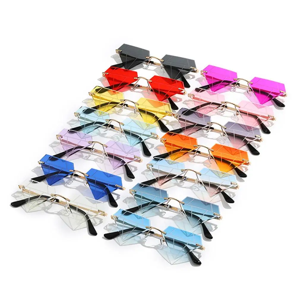 Fashion-Polygon-Triangle-Sunglasse-Women-Vintage-Clear-Ocean-Gradient ...