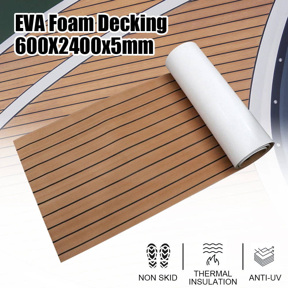 두꺼운 보트 데크 매트, 인조 티크 EVA 폼 데크 시트, 요트 바닥재, 미끄럼 방지 매트, 캐러밴 스티커 장식 자동차 패드 ...