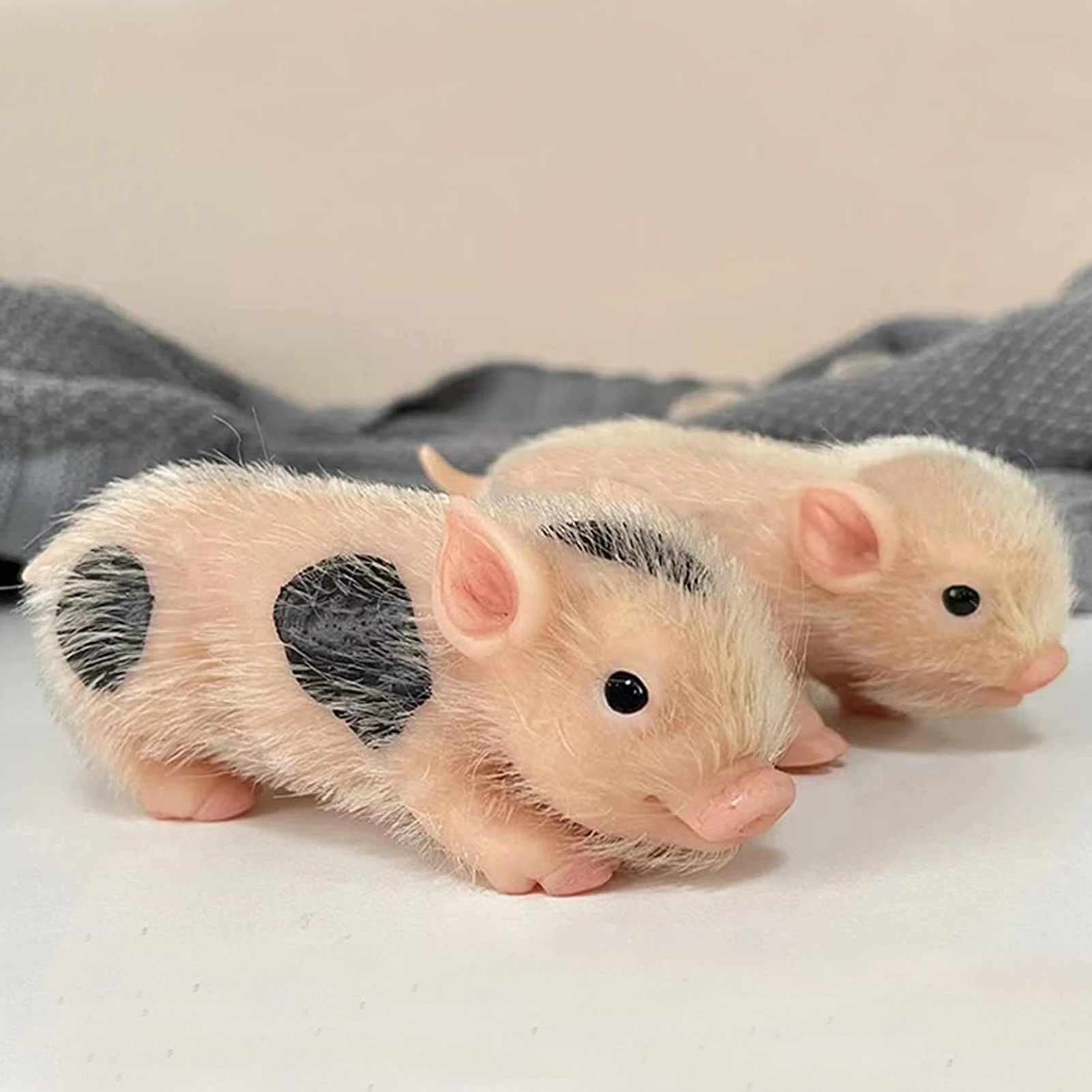 5 em silicone completo piglet bpa livre macio silicone porco boneca ...