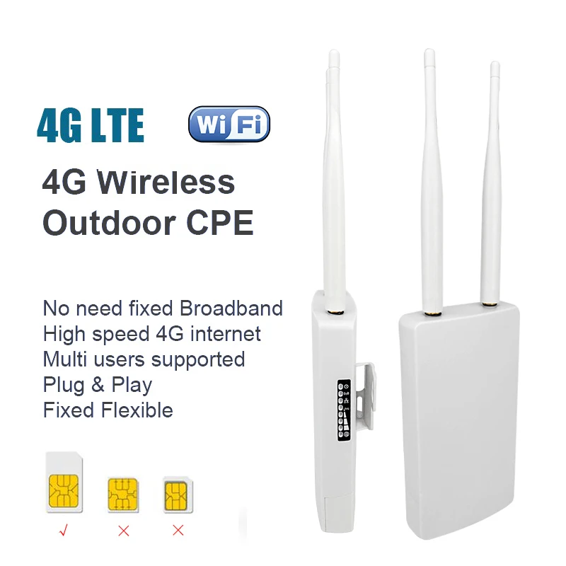 POE Outdoor Waterproof LTE High Speed Broadband Hotspot CPE Modem 3g ...