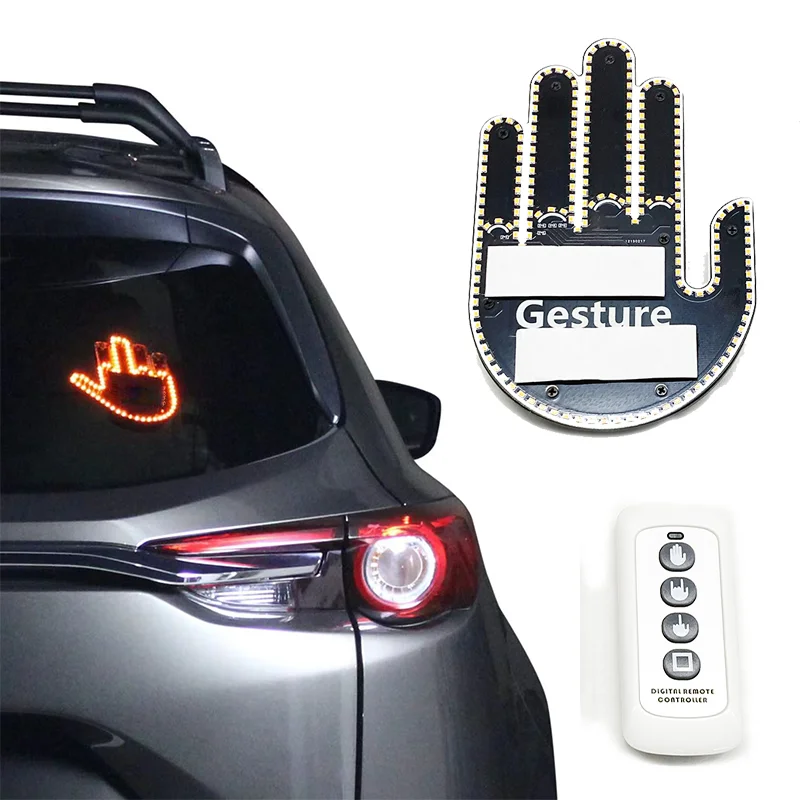New LED illuminated gesture light Car rear windshield indicator light ...