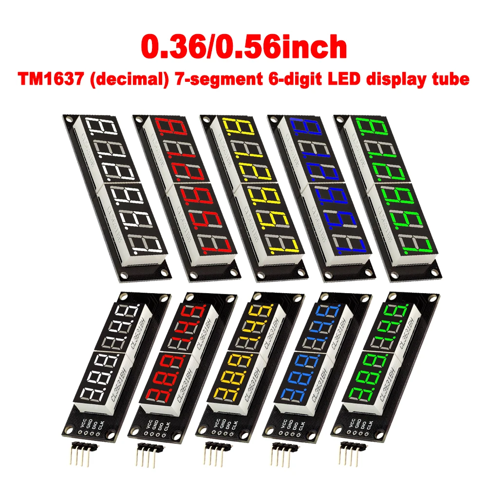 0-36-0-56-Inch-6-Digit-Digital-Display-Tube-Decimal-7-Segments-TM1637 ...