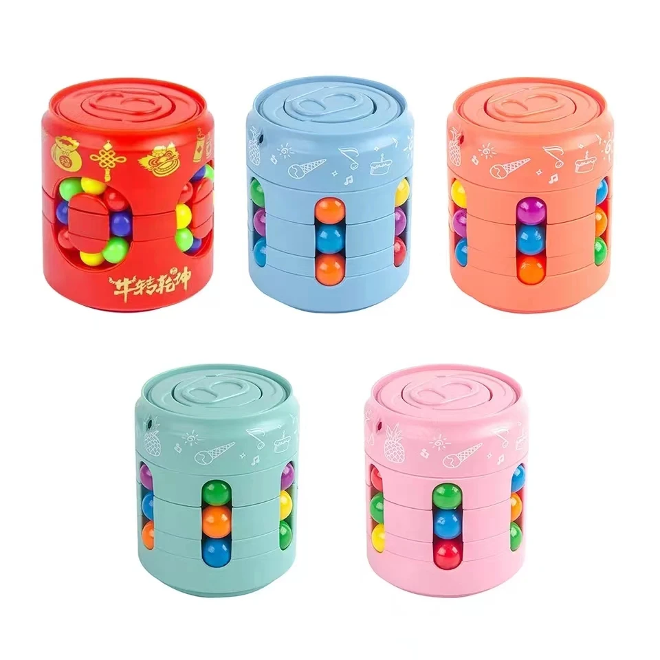 Cans-Bean-Cube-Funny-Stress-Reliever-Rotating-Fidget-Can-Sensory ...