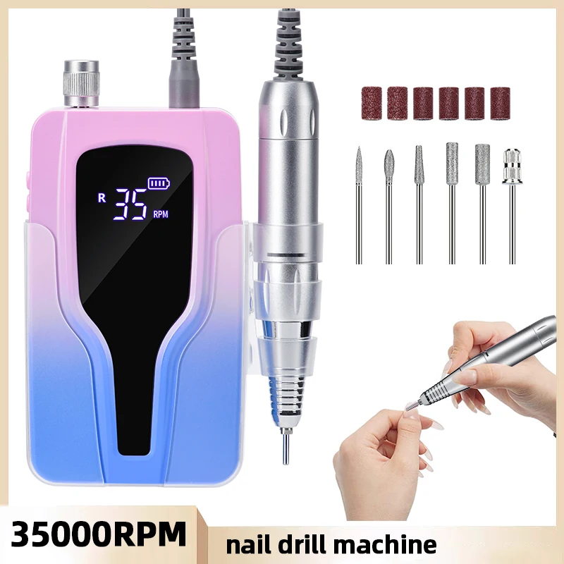 35000-RPM-Electric-Nail-Drill-Manicure-Machine-Rechargeable-Nails ...