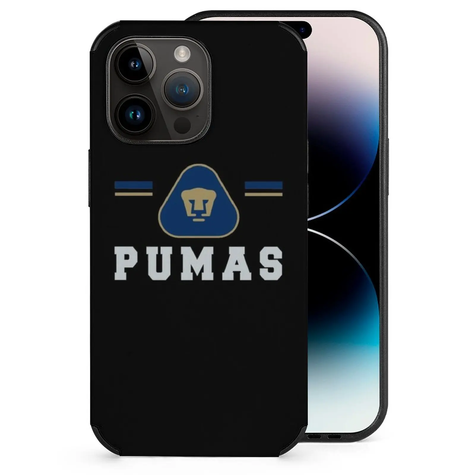 Pumas Unam-funda de piel de fibra para Iphone, protector de equipo de ...