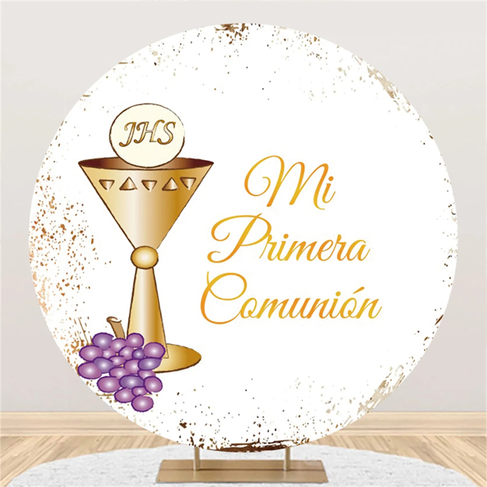 Laeacco-tel-n-de-fondo-redondo-de-comuni-n-para-ni-os-Fondo-de-fotograf ...