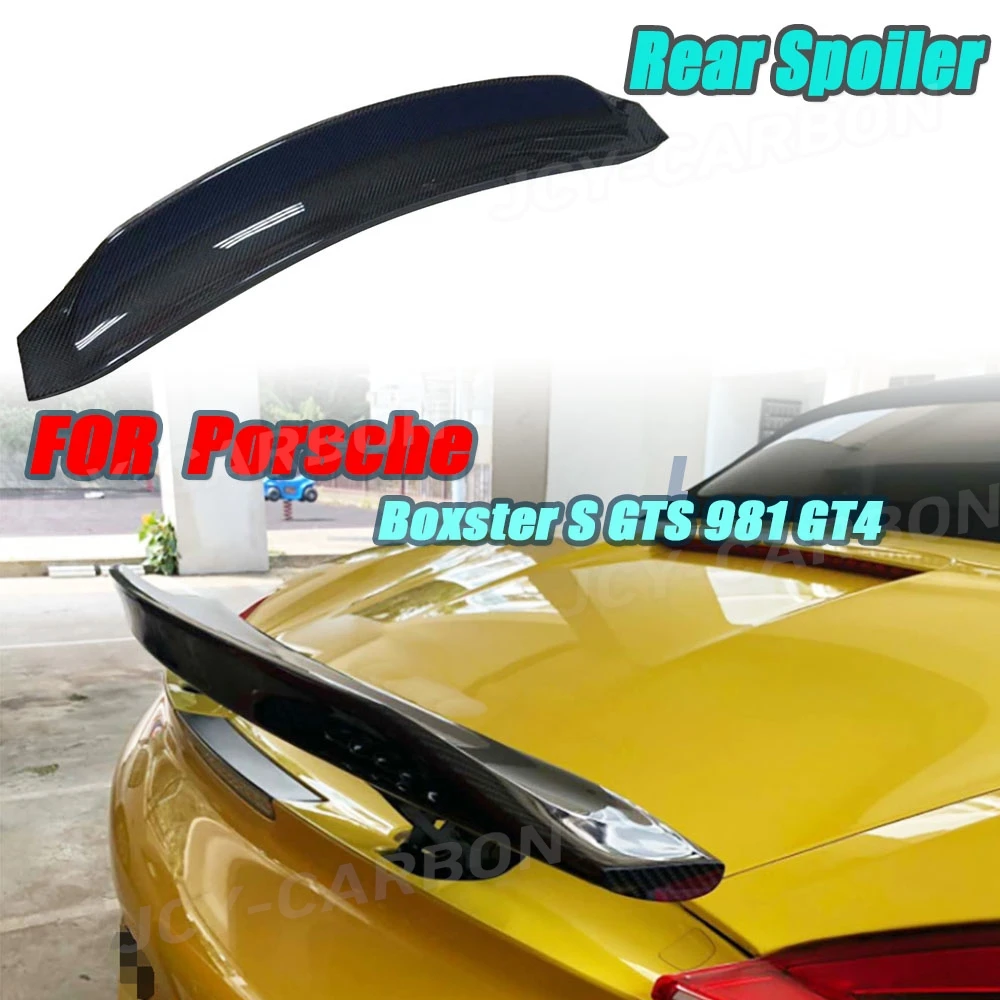 JCYECF Carbon Fiber Rear Spoiler Wings Fit For Porsche Boxster S GTS ...