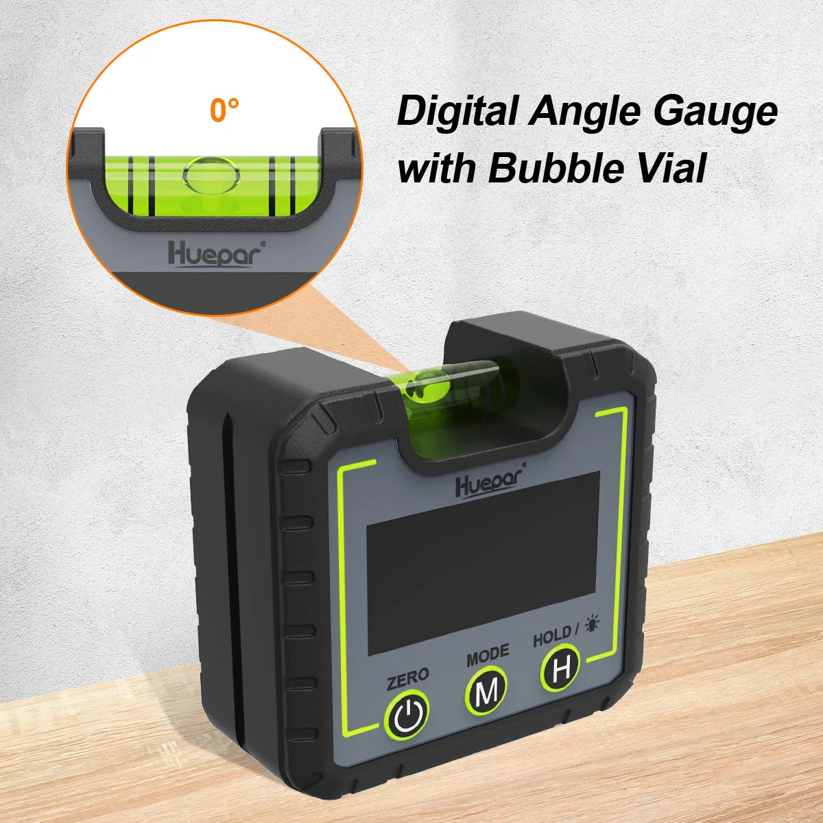 Huepar AG01 Digital Angle Gauge Mini Angle Finder Level Box with V ...