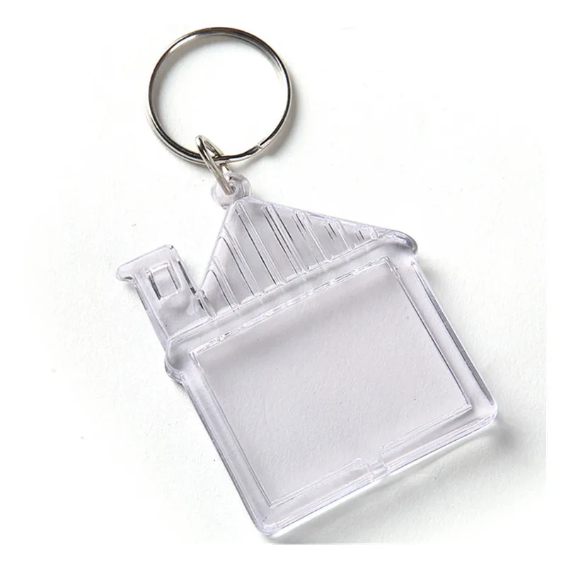 Hot-Promotion-DIY-Plastic-Blank-Keychain-House-Key-ring-Chain-100Pcs ...