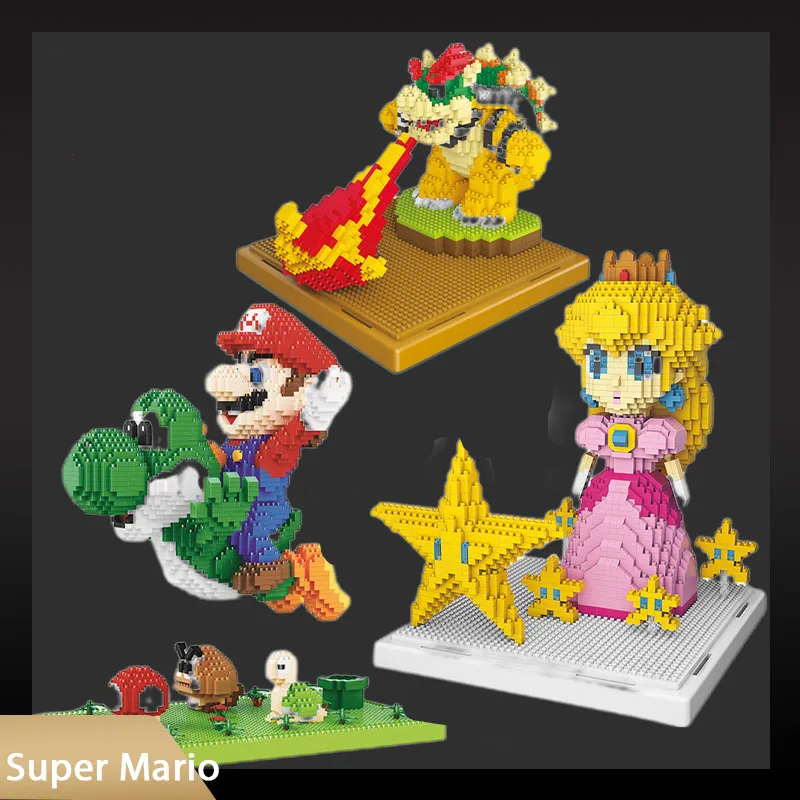 Bloques-de-construcci-n-de-Super-Mario-Brigitte-princesa-Kuba-Mario ...