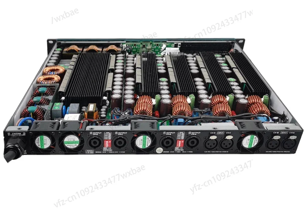 Digital-Power-Amplifiers-Class-D-4-Channels-1U-10000-Watt-with-PFC-Professional-Audio-Amplifier ...