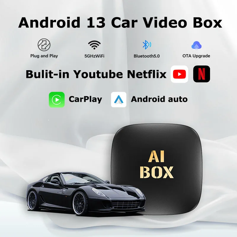 Hot Android 13 CarPlay Smart Video Box Wireless CarPlay Android Car ...