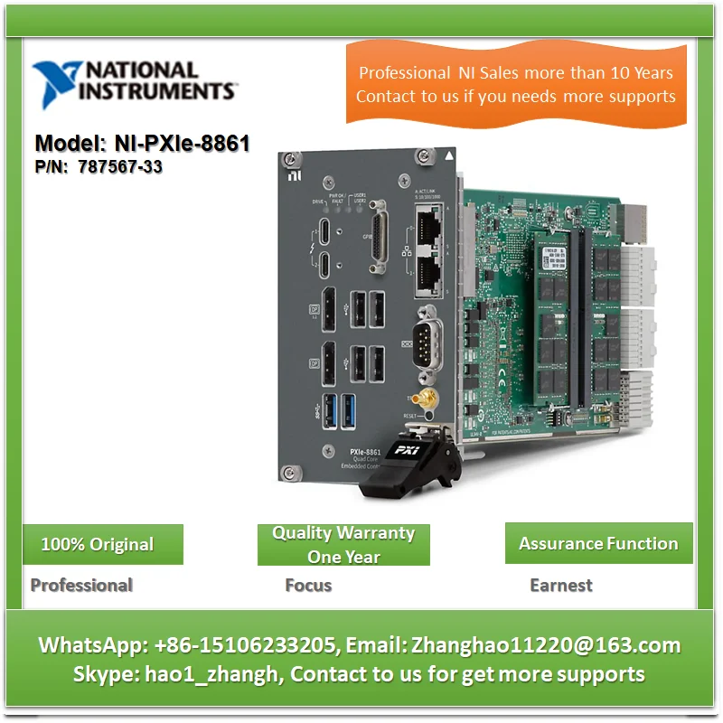 NI PXIe-8861 787567-33 2.8GHz quad-core PXI Controller ,is an Intel ...
