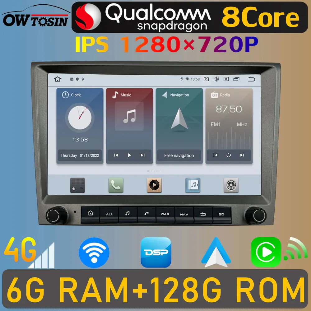 8 "qualcomm snapdragon 665 8 núcleo 6g + 128g android 12 carro dvd gps ...