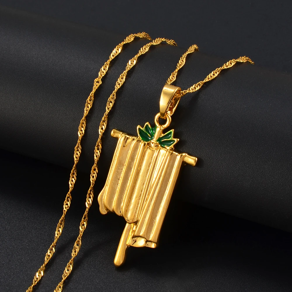 Anniyo Mandean Necklace Pendant Gold Color Jewelry Cross Crucifix ...