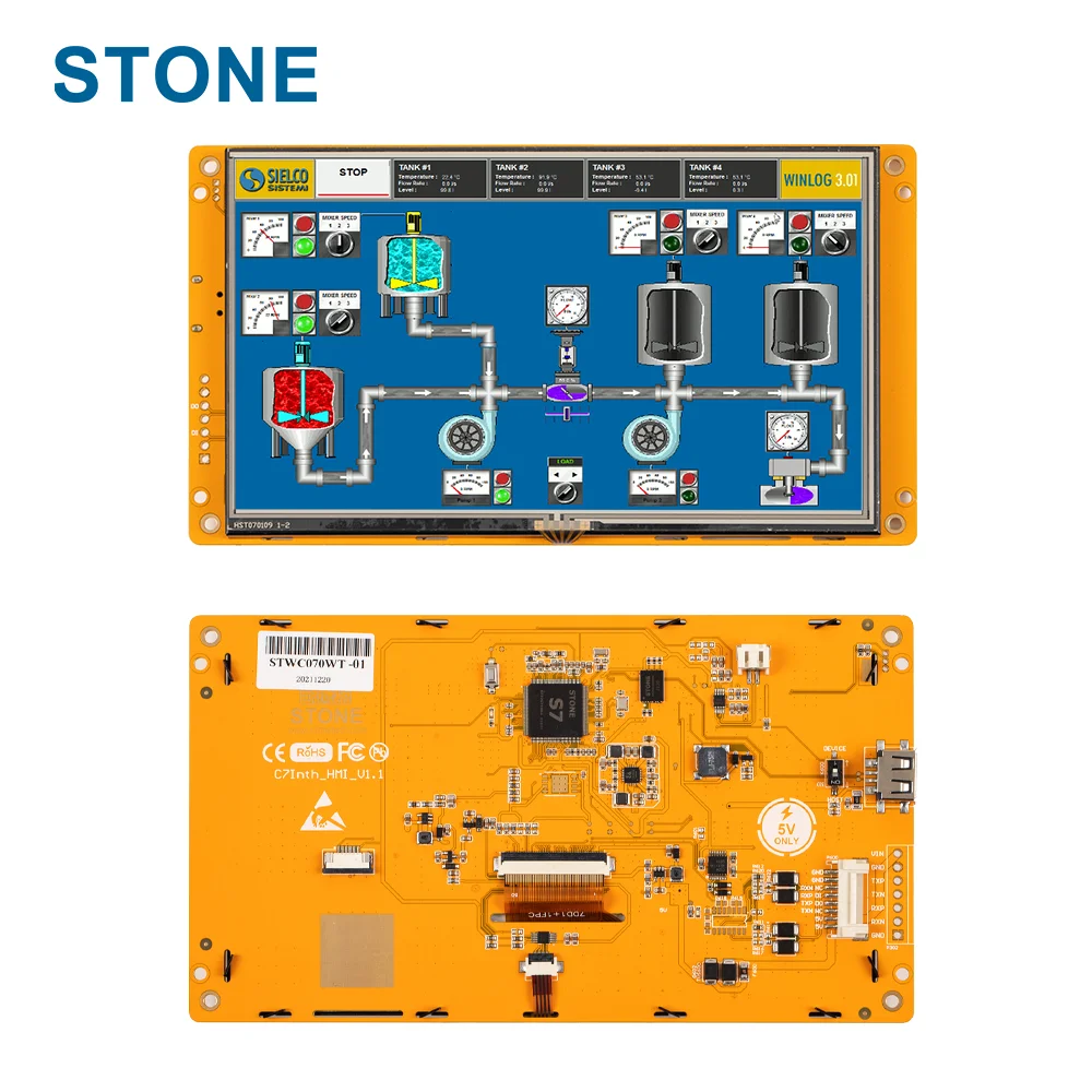 STONE 10.1 Inch HMI Display Module with Serial Ports+Software+Program ...
