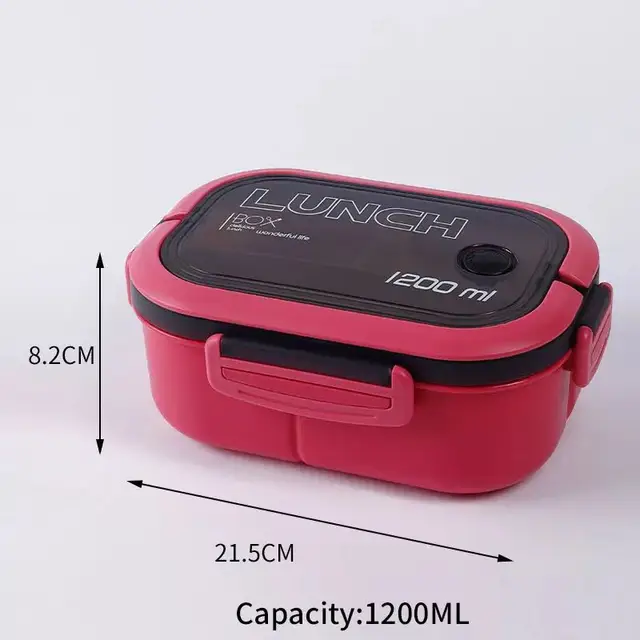 2022 Portable Sealed Lunch Box 2 Tier Lattice Student Office Staff ...