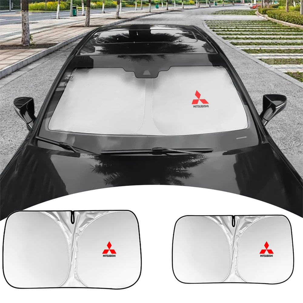 Car Front Windshield Sun Visor Foldable Sun Shade Cover For Mitsubishi ...