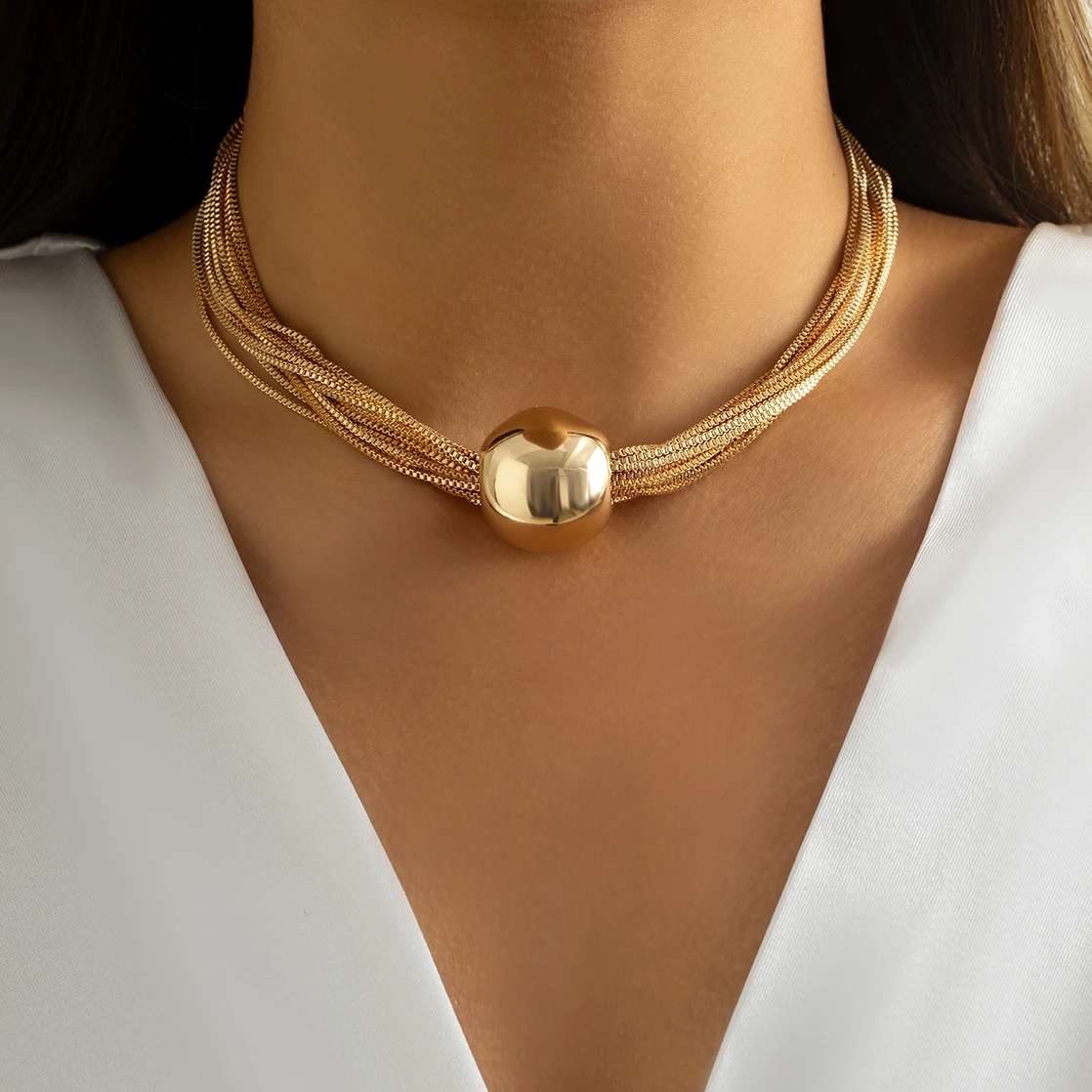 Women Fashion Chunky Necklace | Big Chunky Fashion Necklaces - Chunky ...