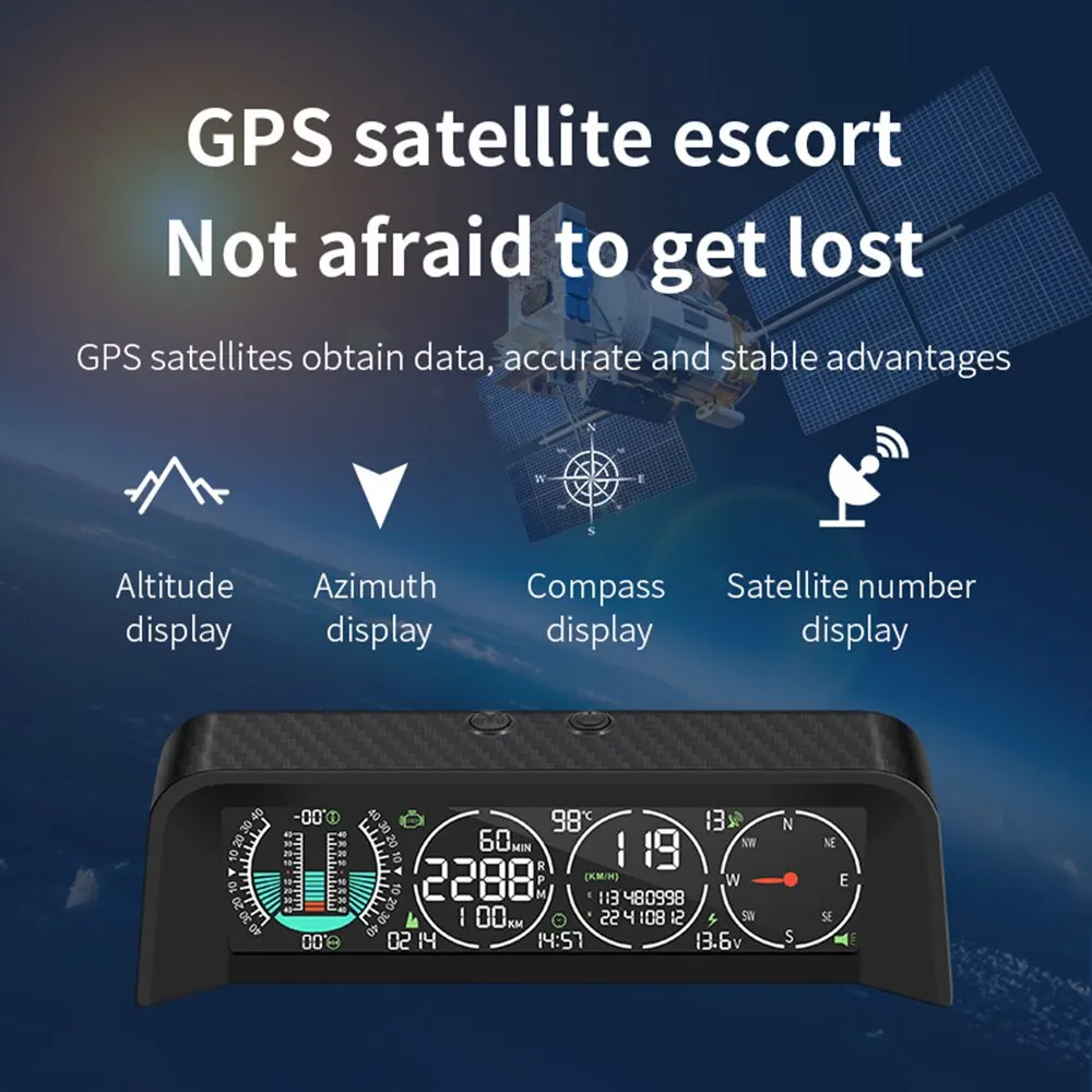 AD-X92-Slope-Meter-Roll-Angle-Pitch-Angle-Head-Up-Display-Speedometer ...