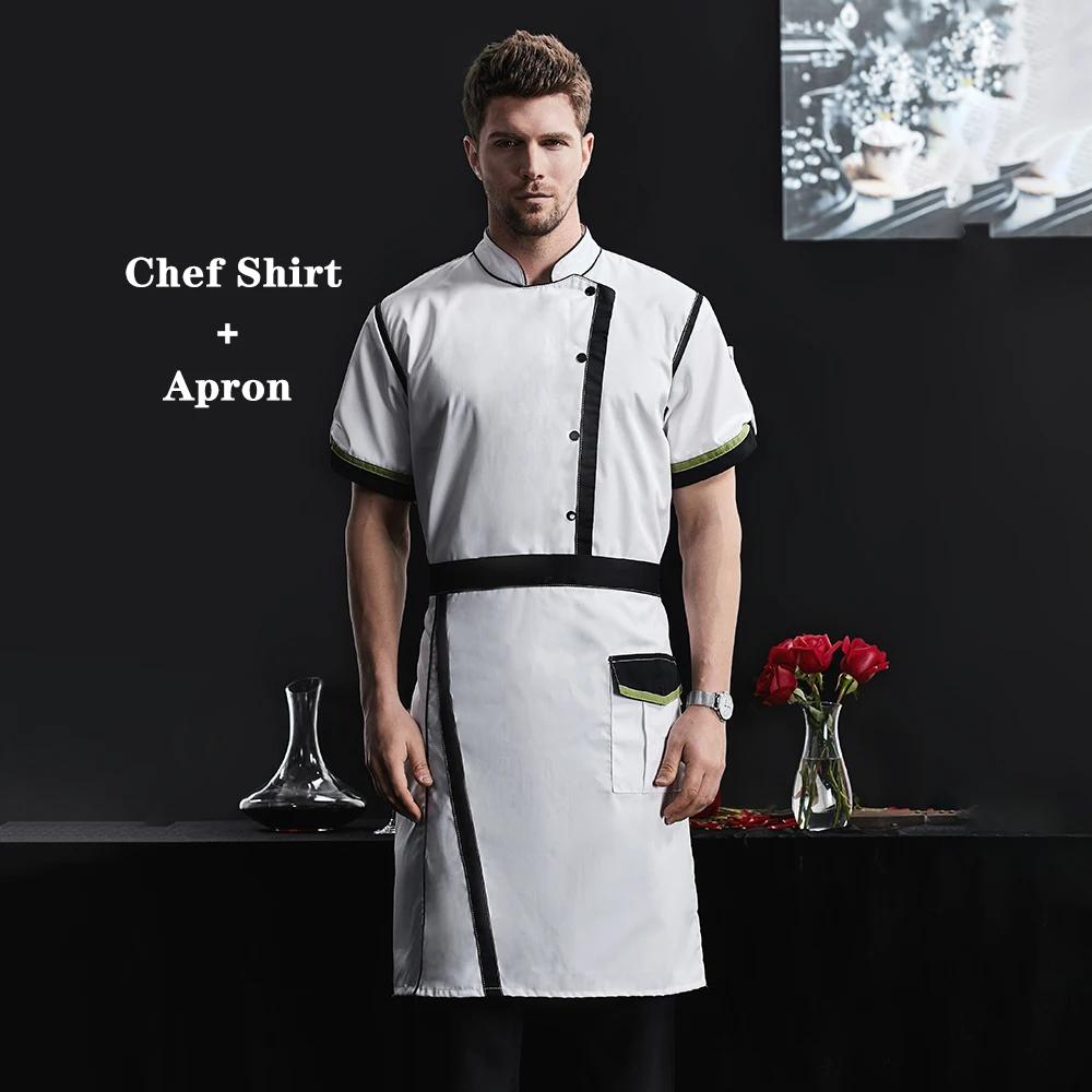 Fashion-Chef-Coat-Abrasion-Resistant-Waiter-Workwear-Catering-Uniform ...